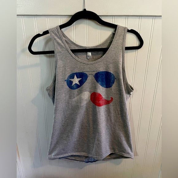American Apparel | Tops | Texas Mustache Tank | Poshmark